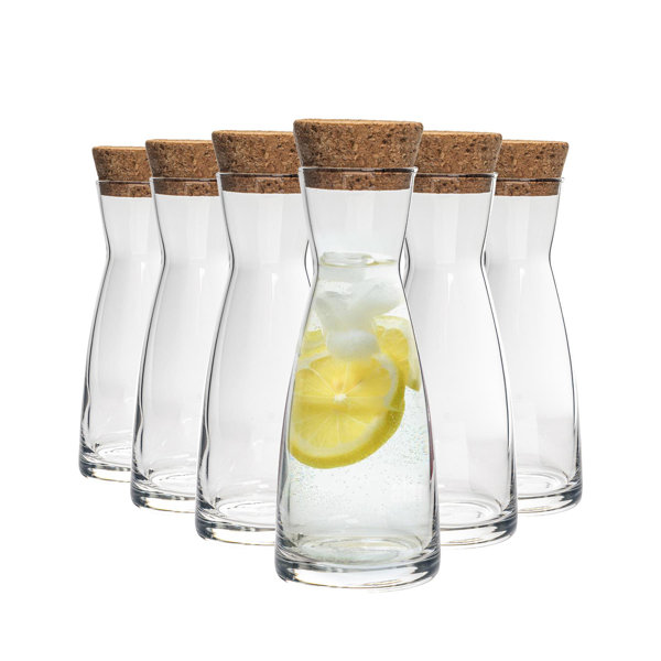 Bormioli Rocco Ypsilon Glass Carafes With Cork Lids - 1.1 Litre | Wayfair.co.uk